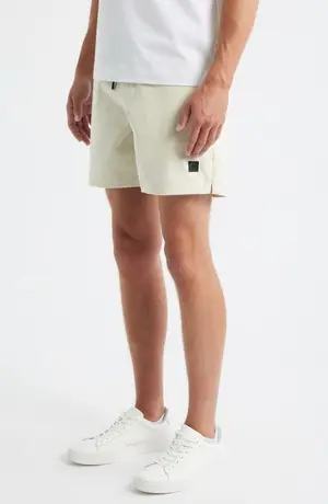 BOSS Solid Stretch Swim Trunks - Open White