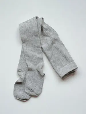 THE SIMPLE FOLK Ribbed Tights - Gray Melange