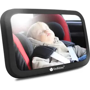 KEABABIES Baby Car Seat Mirror - Matte Black