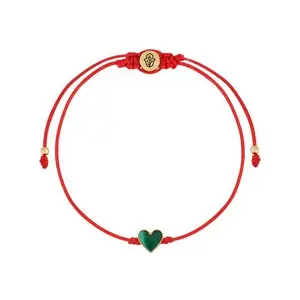 KARMA AND LUCK Heart Charm Red String Bracelet