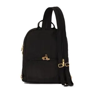 BAGGALLINI Coastal Flip Lock Day Pack - Black W/gold Hardware