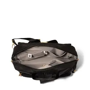 BAGGALLINI Coastal Flip Lock Day Pack - Black W/gold Hardware