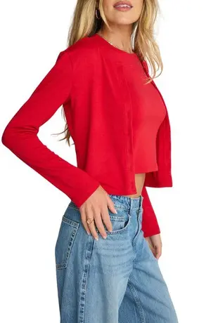 SUNDAY RITUAL Cropped Cardigan - Red