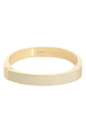 TOTEME Signature Enameled Bangle Bracelet - Ecru/gold