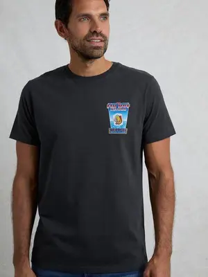 WEIRD FISH Fin Hof Back Print Artist T-shirt - Navy