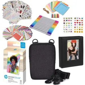 HP Sprocket 2.3x3.4 Zink Photo Paper Bundle - White
