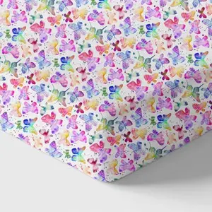 NORANI Organic Fitted Crib Sheet - Butterflies