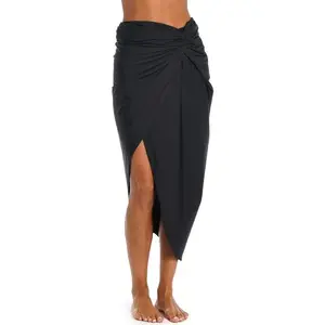 SUNSHINE 79 Solid Convertible Faux Wrap - Black