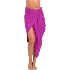 SUNSHINE 79 Solid Convertible Faux Wrap Bright Violet