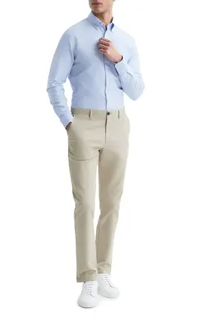 REISS Greenwich Slim Fit Button-down Shirt - Soft Blue