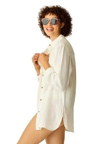 Carve Designs Taylor Linen Tunic - Cloud Chambray