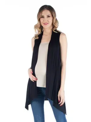 24seven Comfort Apparel Asymmetrical Vests For Women