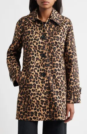 Sam Edelman Print Water Repellent Rain Jacket