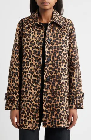 Sam Edelman Print Water Repellent Rain Jacket