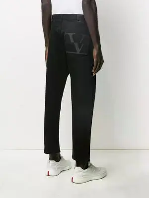 Valentino Garavani Vlogo Cropped Jeans