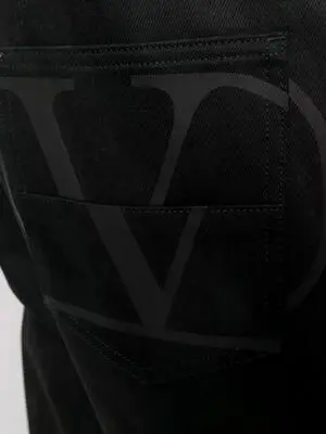 Valentino Garavani Vlogo Cropped Jeans
