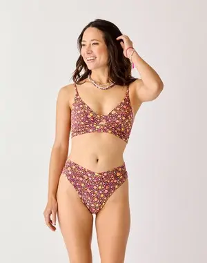 Carve Designs Mae Bikini Bottom Garden