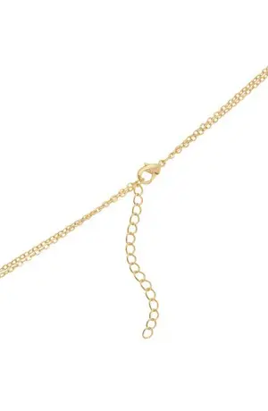ATHRA LUXE Dual Chain Interlocking Link Necklace