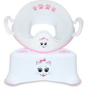 MY CARRY POTTY Toilet Seat And Step Stool Bundle - Cat