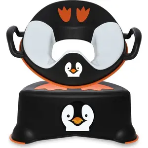 MY CARRY POTTY Toilet Seat And Step Stool Bundle - Penguin