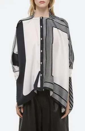 Helmut Lang Scarf Button-up Shirt