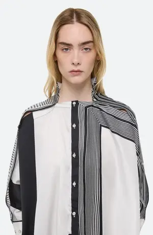 Helmut Lang Scarf Button-up Shirt