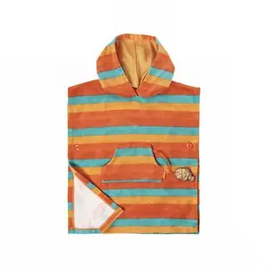 UV SKINZ Hooded Beach Poncho - Sunset Stripe