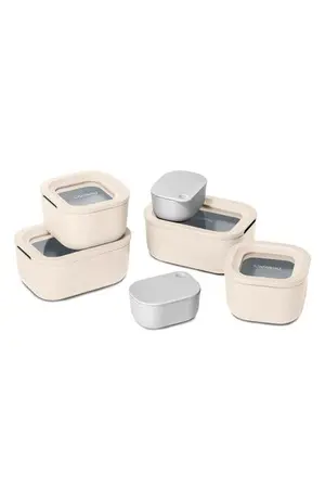 CARAWAY Mini Glass Food Storage 11-piece Set - Cream