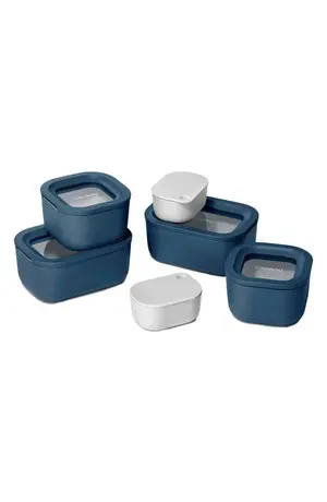 CARAWAY Mini Glass Food Storage 11-piece Set - Navy