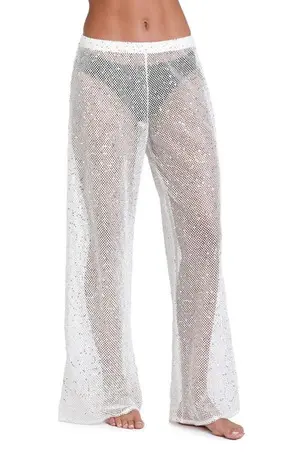 SUNSHINE 79 Open Stitch Cover-up Pants - White
