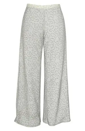 SUNSHINE 79 Open Stitch Cover-up Pants - White