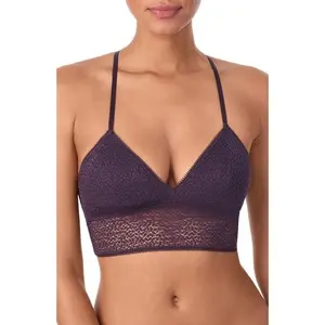 Dkny Modern Lace Longline Bralette - Nightshade