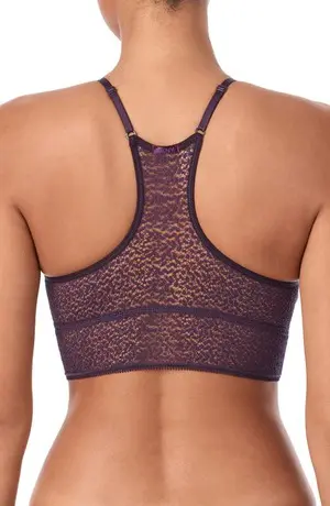 Dkny Modern Lace Longline Bralette - Nightshade