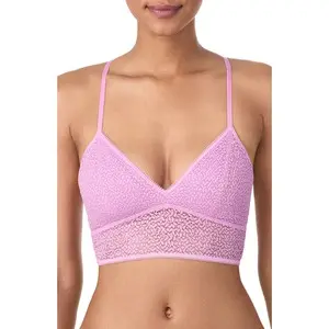 Dkny Modern Lace Longline Bralette Orchid