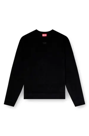 DIESEL® K-valiam Cutout Logo Wool Sweater - Deep/black