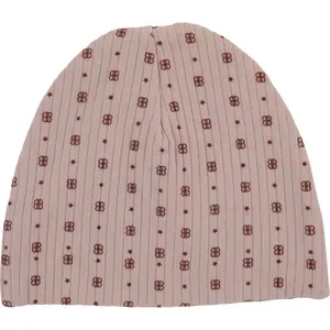 NOGGIWEAR Printed Ribbed Beanie - Pale Pink