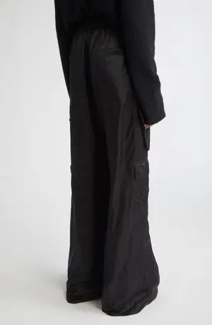 Rick Owens Cargobelas Satin Cargo Pants - Black