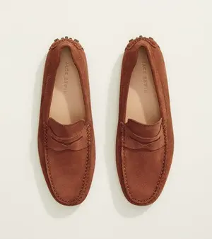 Jack Erwin Parker Suede Driving Loafer - Terracotta Suede