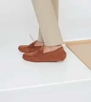 Jack Erwin Parker Suede Driving Loafer - Terracotta Suede