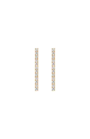 AURATE Lab Grown Sapphire Tennis Earrings - Yellow