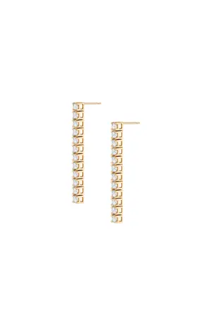AURATE Lab Grown Sapphire Tennis Earrings