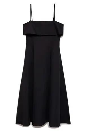 Mango Strappy A-line Dress - Black