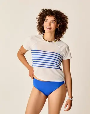 Carve Designs Banzai Top - Billie Blue Stripe