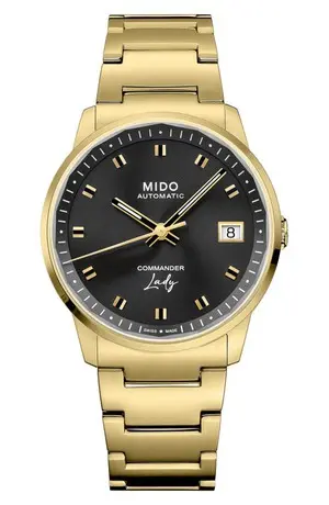 MIDO Commander Lady Automatic Bracelet Watch - Black
