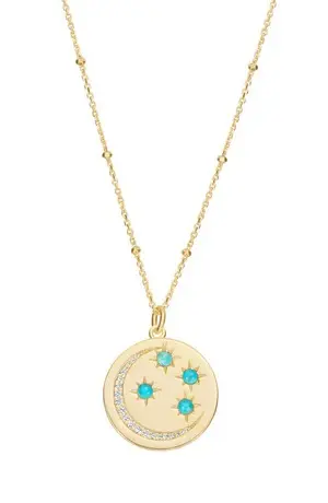 ATHRA LUXE Moon Medallion Necklace - Gold