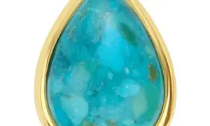 ATHRA LUXE Flat Disc Turquoise Pendant Necklace