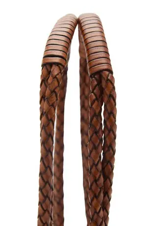 Mango Braided Shoulder Bag - Leather