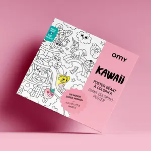 OMY Giant Coloring Poster Kawaii - Pink