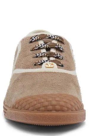 Valentino Garavani Vlogo Leather And Textile Sneakers