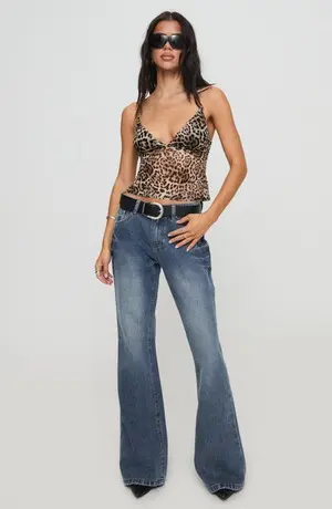 Princess Polly Fast Times Print Mesh Top